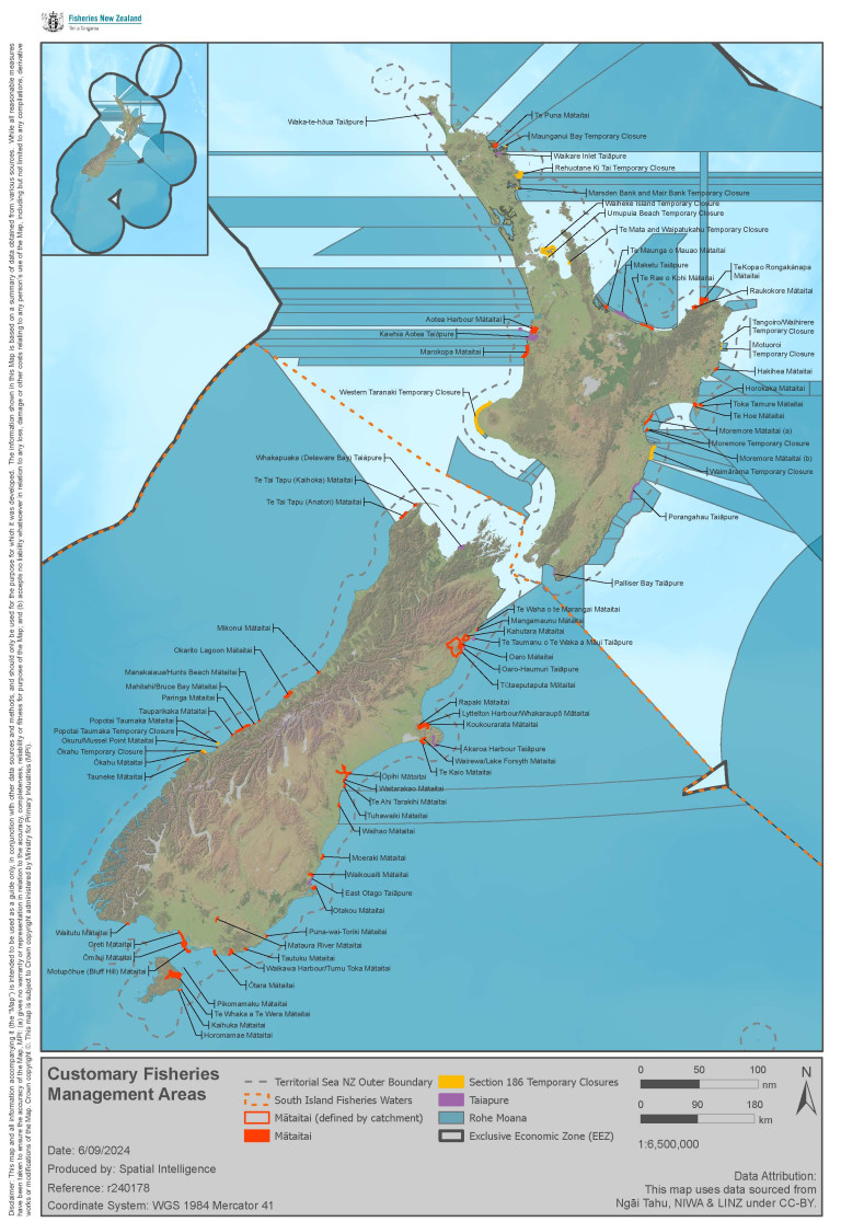 Customary fisheries management areas, rules, and maps | NZ Government